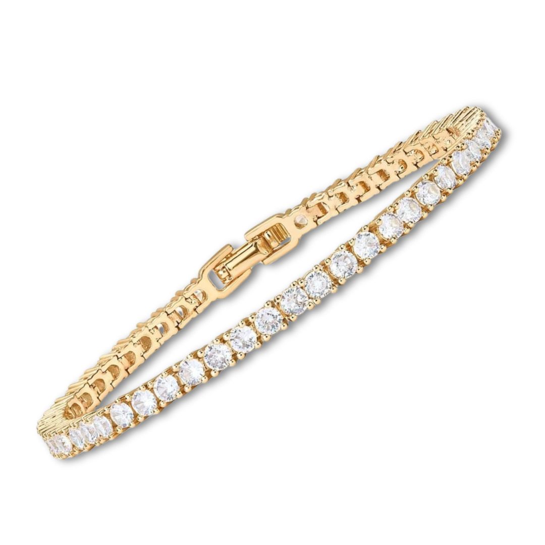 Jeri Tennis Bracelet | Gold